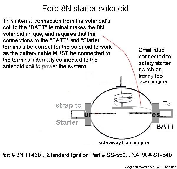 How to rewire 8N (12V) to use old style starter switch? | Yesterday's ...