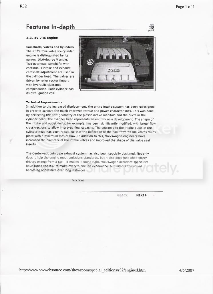 My Gift to the r32 forum. Spec Sheets!! | VW Vortex - Volkswagen Forum